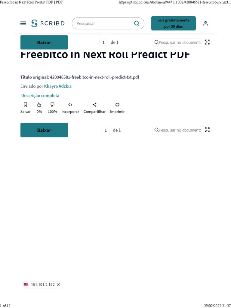 Freebitco in Next Roll Predict PDF | PDF | E Commerce | Financial Technology