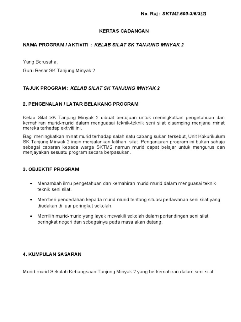 Kertas Kerja Silat | PDF