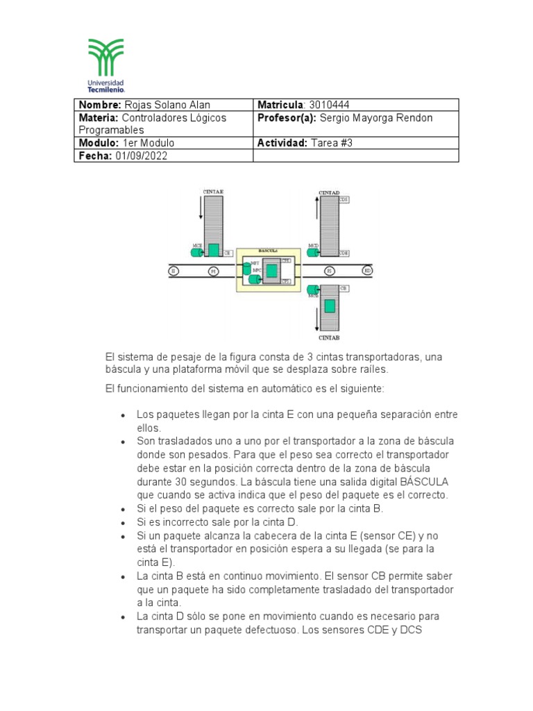 Tarea 3 - PLC | PDF | Informática | Ingeniería Informática