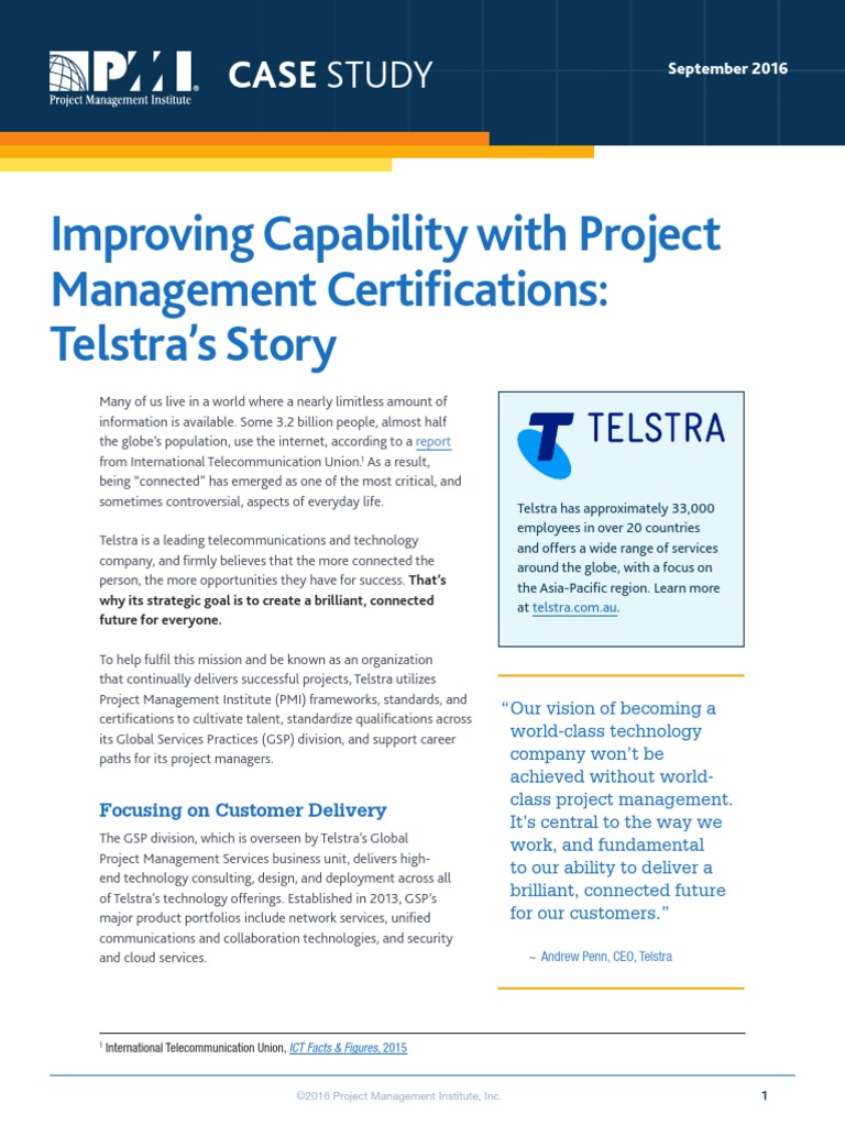 Case Study-Telstra | PDF | Project Management | Talent Management