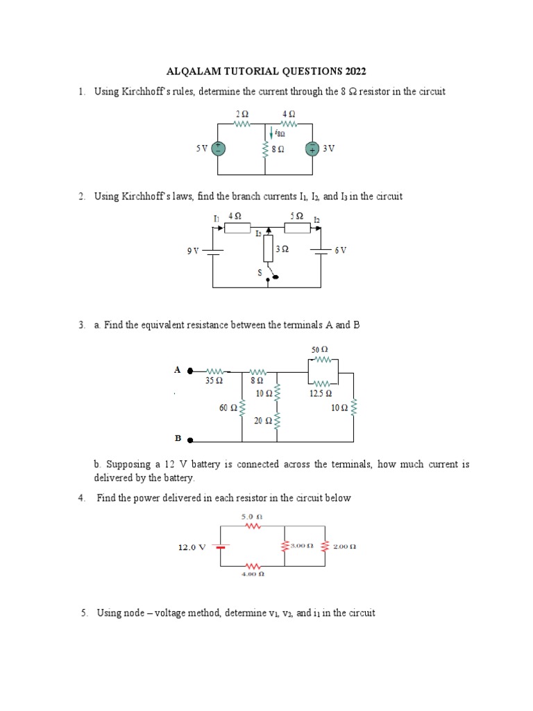 Alqalam Phy 2313 Tutorial Questions 2022 | PDF