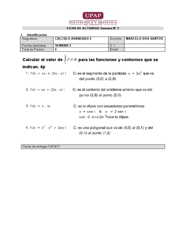 Ficha Num 2. CALC. A II - 947518335 | PDF