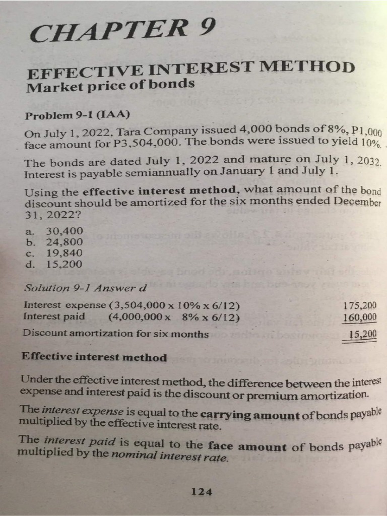 Chap 9 Effective Interest Method (Part 1) | PDF