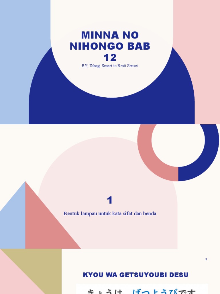 Minna No Nihongo Bab 12 | PDF