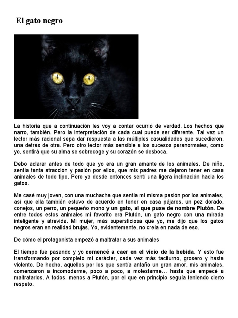 La venganza del gato negro | PDF | Gatos