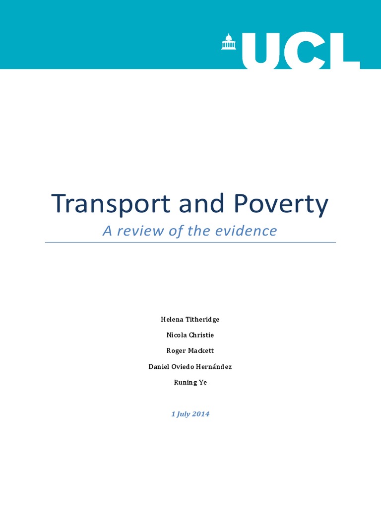 Transport Poverty | PDF | Poverty | Poverty & Homelessness