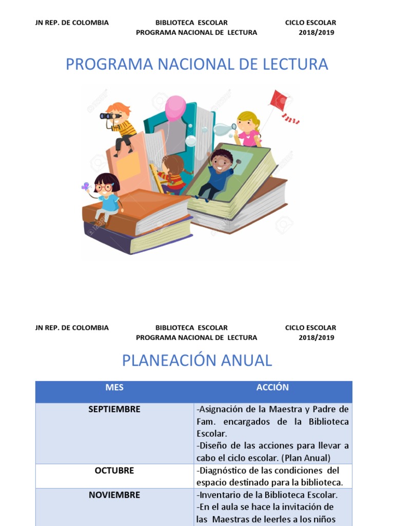 Plan Programa Biblioteca Escolar | PDF