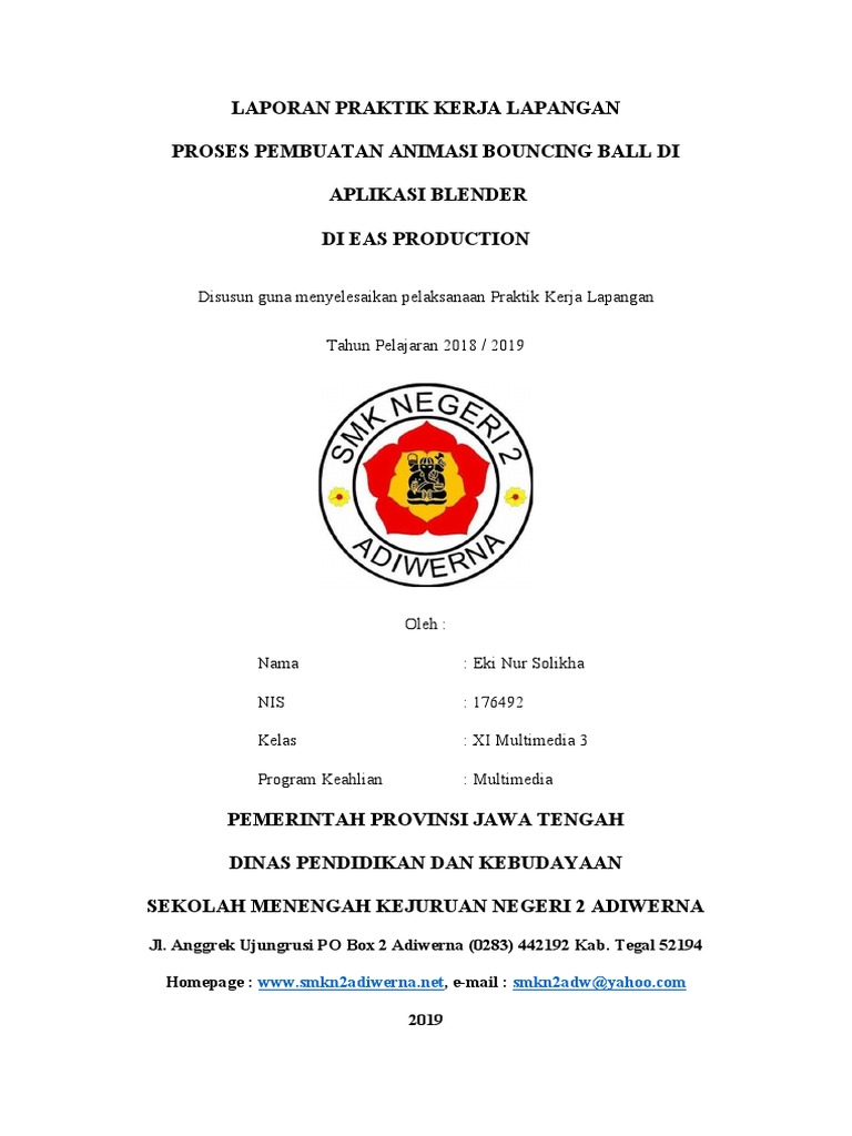 Laporan PKL Animasi Bouncing Ball | PDF