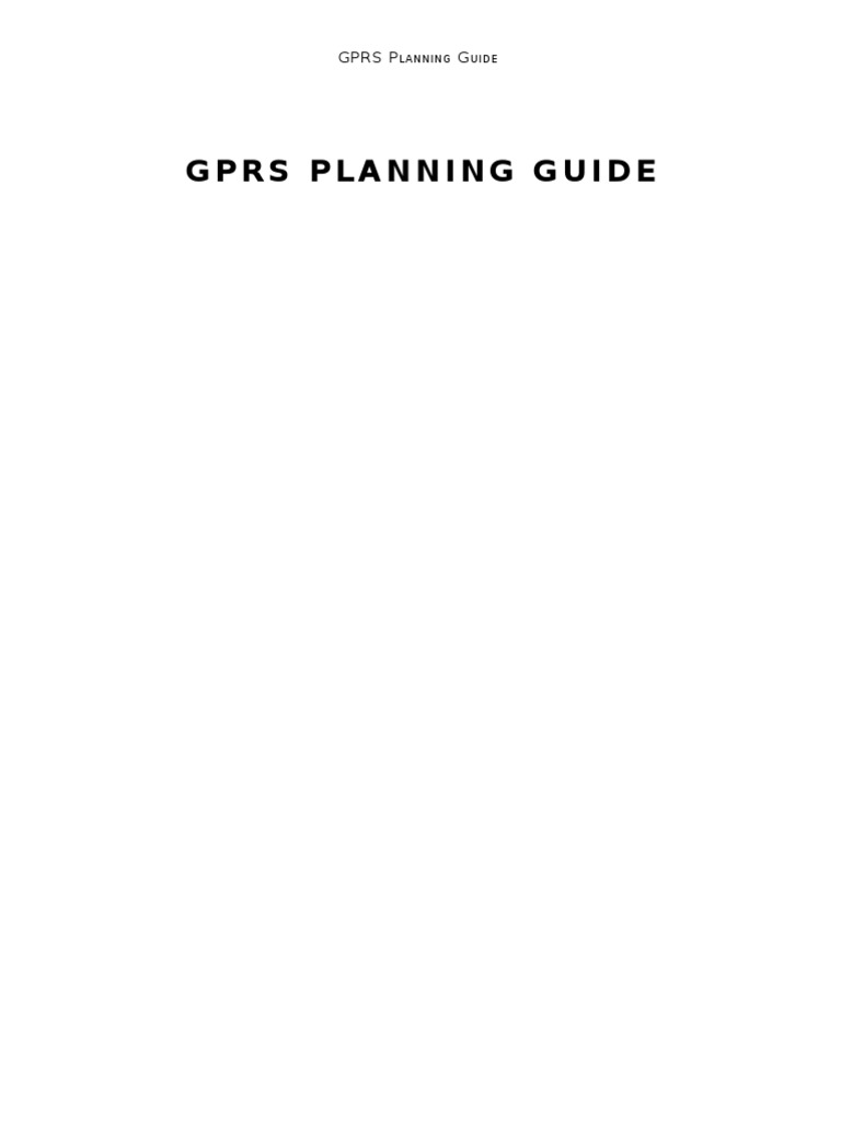 GPRS Planning Guide | PDF | General Packet Radio Service | Gsm