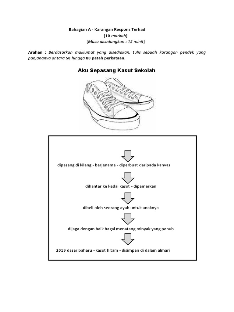 Karangan Pendek (Aku Sepasang Kasut Sekolah) 2 UD | PDF