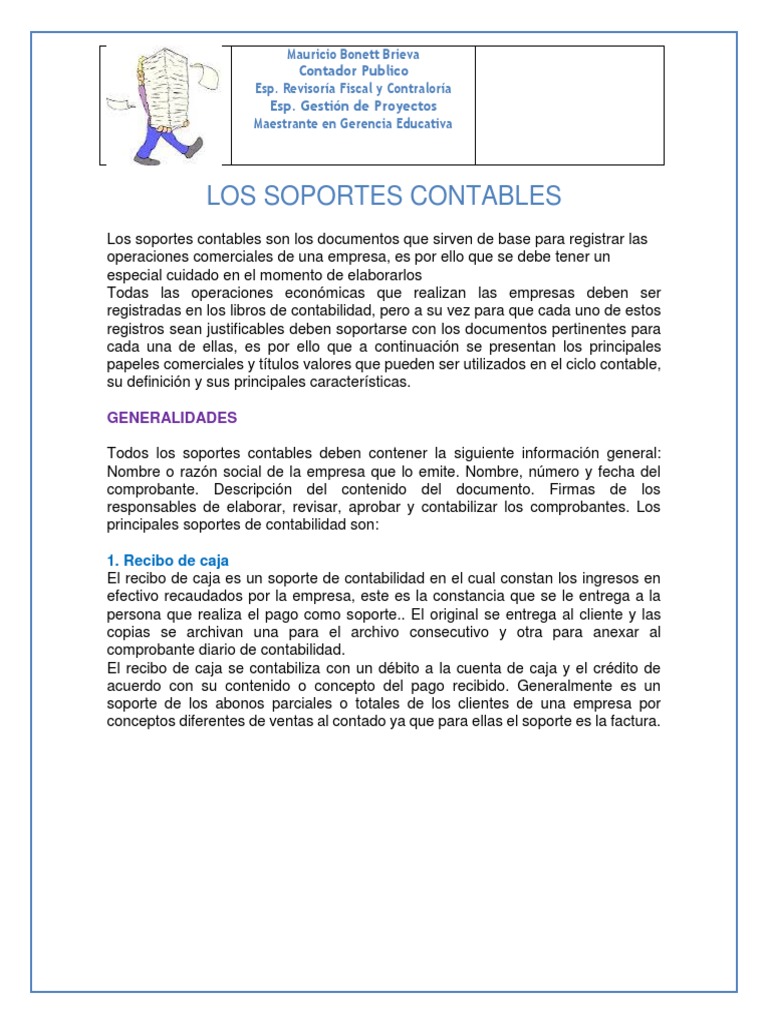 Los Soportes Contables | PDF | Cheque | Contabilidad