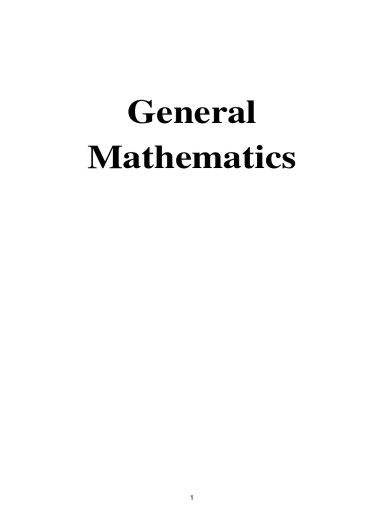 General Mathematics-FINAL | PDF | Function (Mathematics) | Equations General Mathematics-FINAL | PDF | Function (Mathematics) | Equations