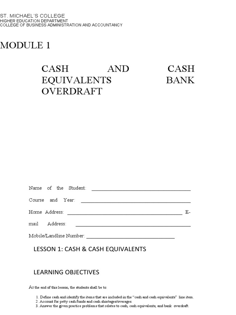 Understanding Cash and Cash Equivalents | PDF | Money Market | United ...