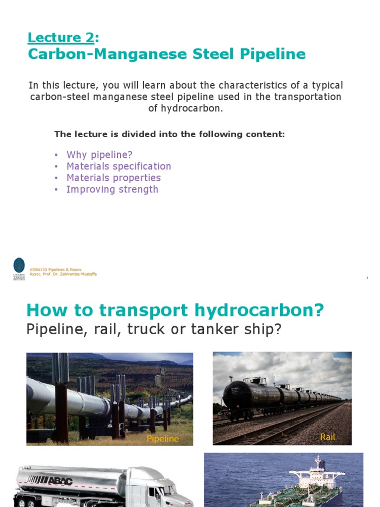 Carbon Manganese Steel Pipeline | PDF | Pipe (Fluid Conveyance ...