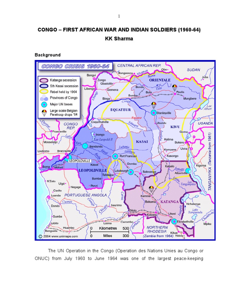 Congo - First African War and Indian Soldiers (1960-64) | PDF ...
