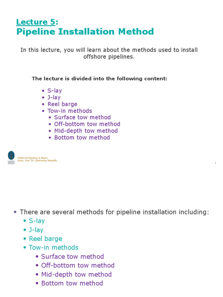Pipeline Installation Method | PDF | Mechanical Engineering | Applied ...