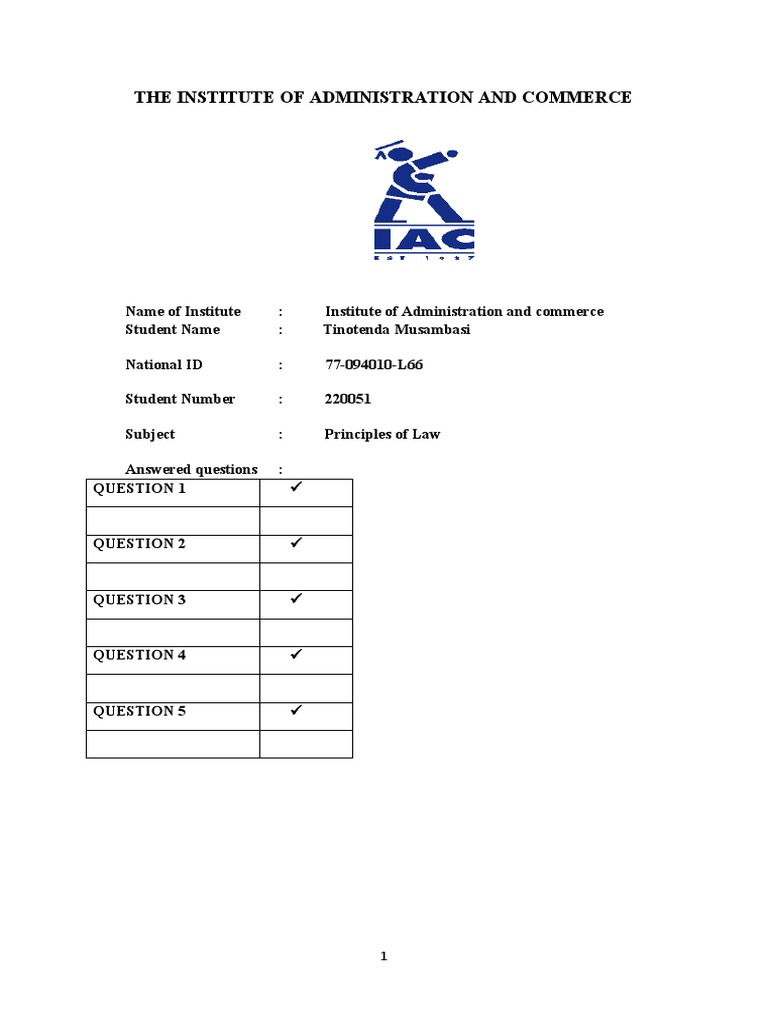 Principles of Law | PDF | Law Of Agency | Offer And Acceptance