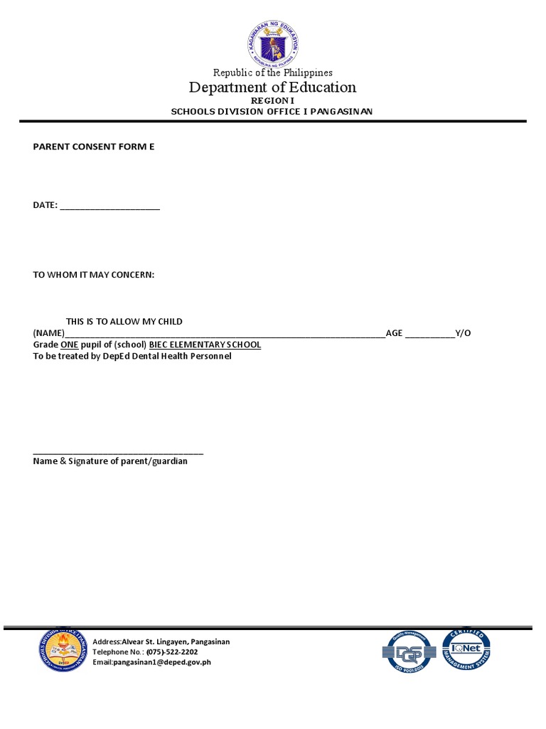 Parent Consent and Health Screening Forms | PDF | Fever | Public Health