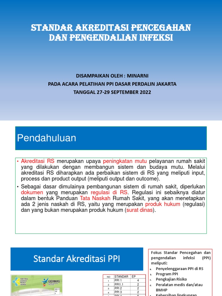 Standar Akreditasi PPI STARKES Minarni | PDF