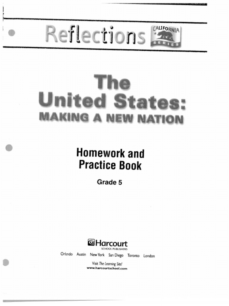 5th Grade SS Homework and Practice Book Harcourt Brace Pages+6 | PDF