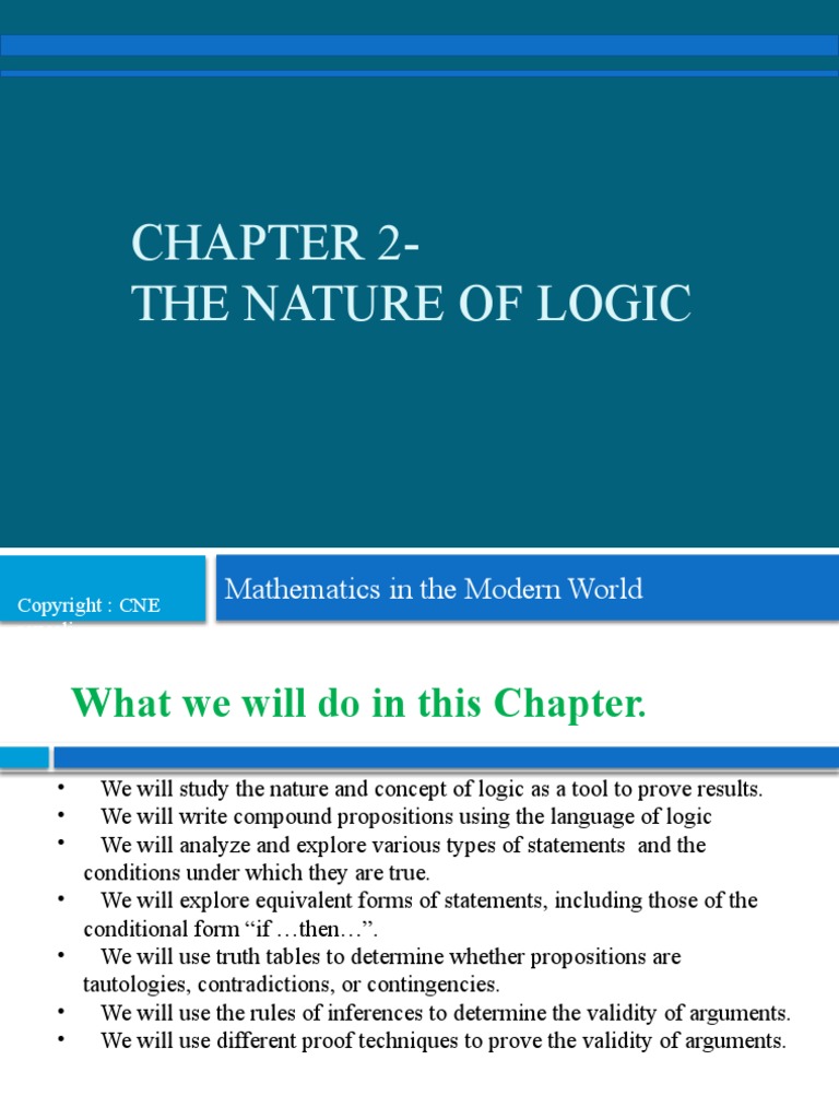 Chapter 2 The Nature of Logic | PDF | Logic | Argument