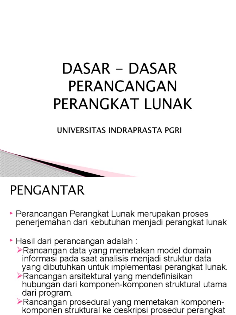 Dasar Perancangan Perangkat Lunak | PDF