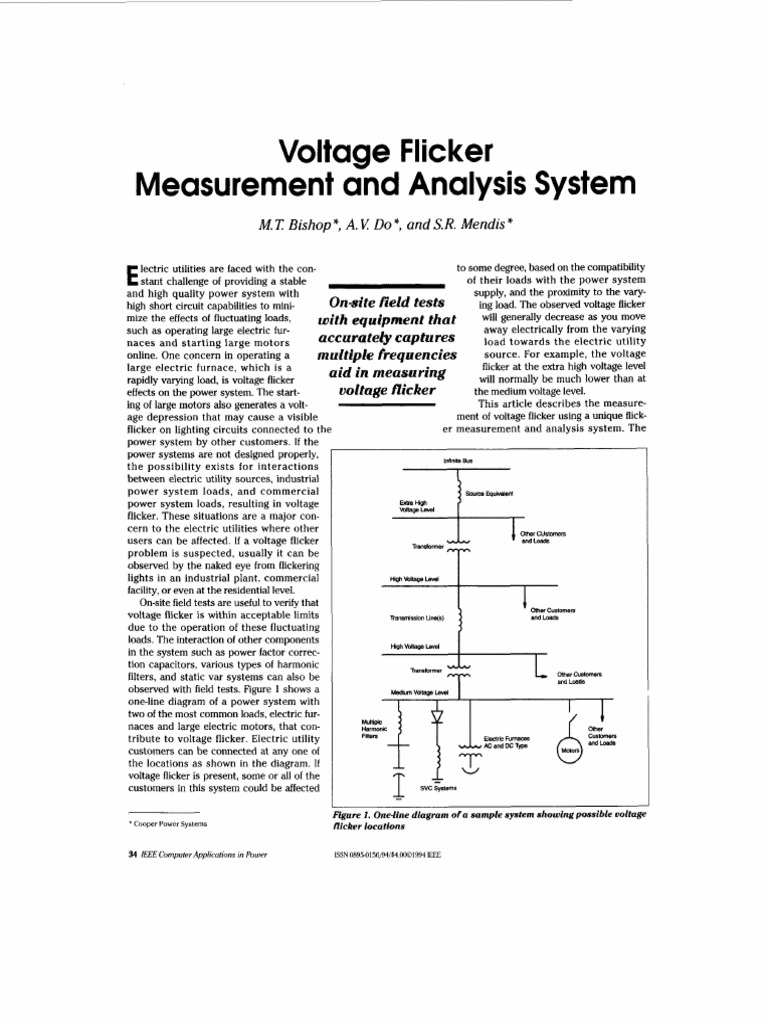 Voltage Flicker Measurement System | PDF | Root Mean Square | Electronics