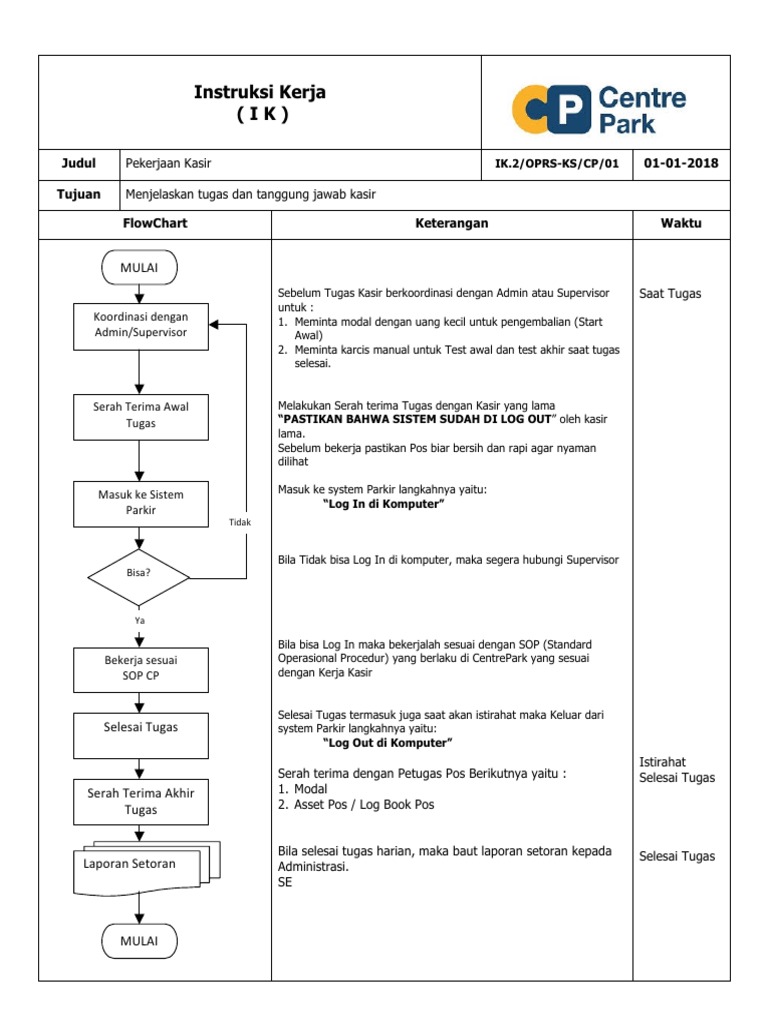 01.pekerjaan Kasir | PDF