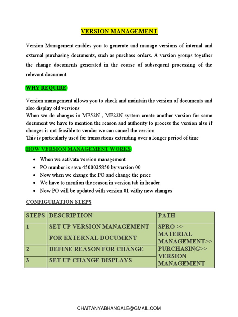 Version Management | PDF | Information Technology | Data Management