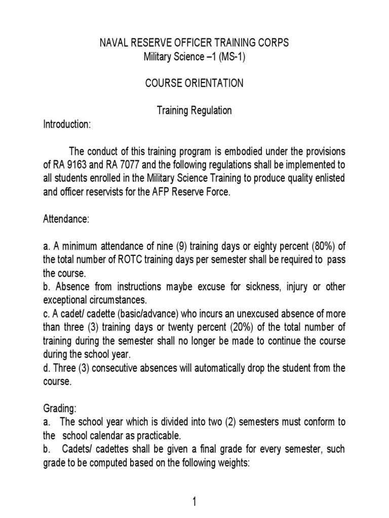 Ms1 And Ms2 Handbook Pdf Information Commander In Chief