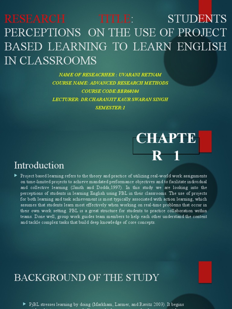 Student Perceptions of Project-Based Learning | PDF | Project Based ...