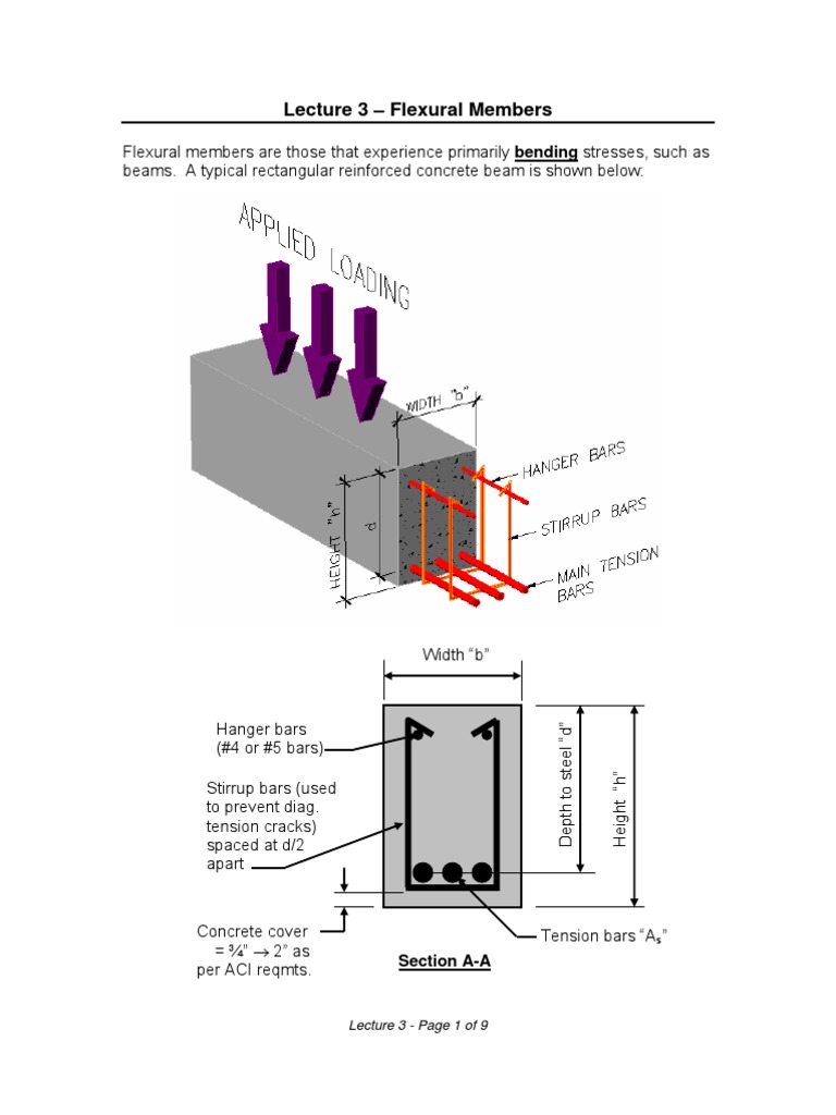 Lecture 3 - Flexural Members: Section A-A | PDF | Beam (Structure ...