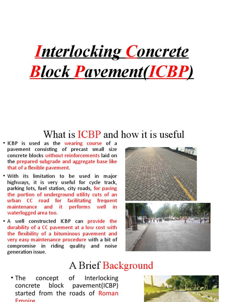 Interlocking Concrete Block Pavement Guide | PDF | Road Surface | Concrete