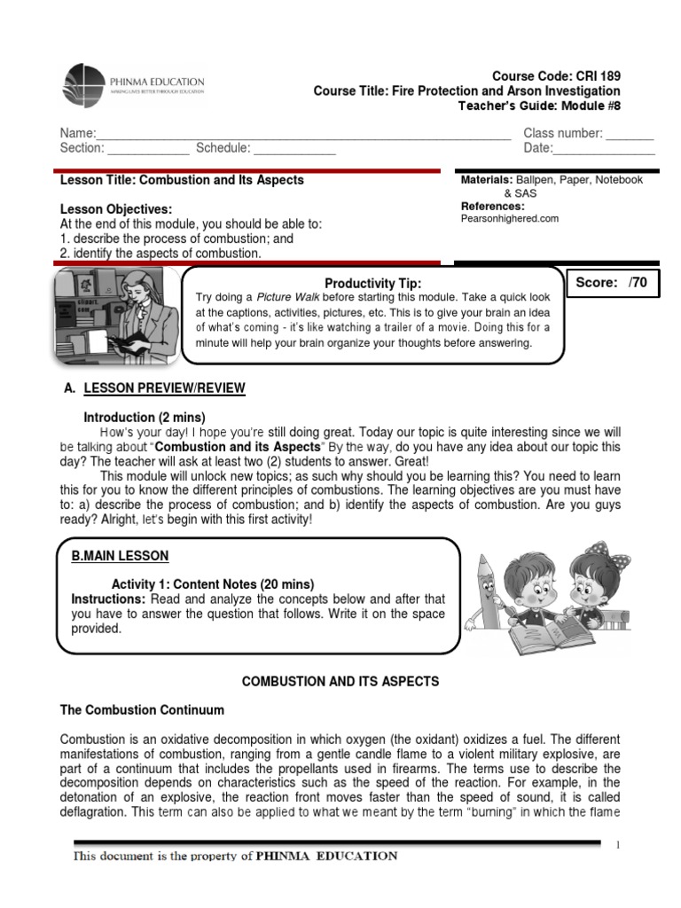 TG #9 Cri 189 | PDF | Combustion | Chemical Reactions