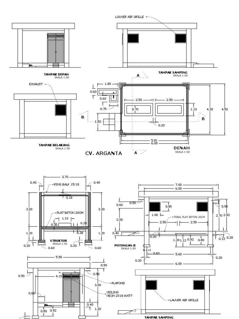 Rumah Pompa Rev1 | PDF | Architectural Design | Architecture