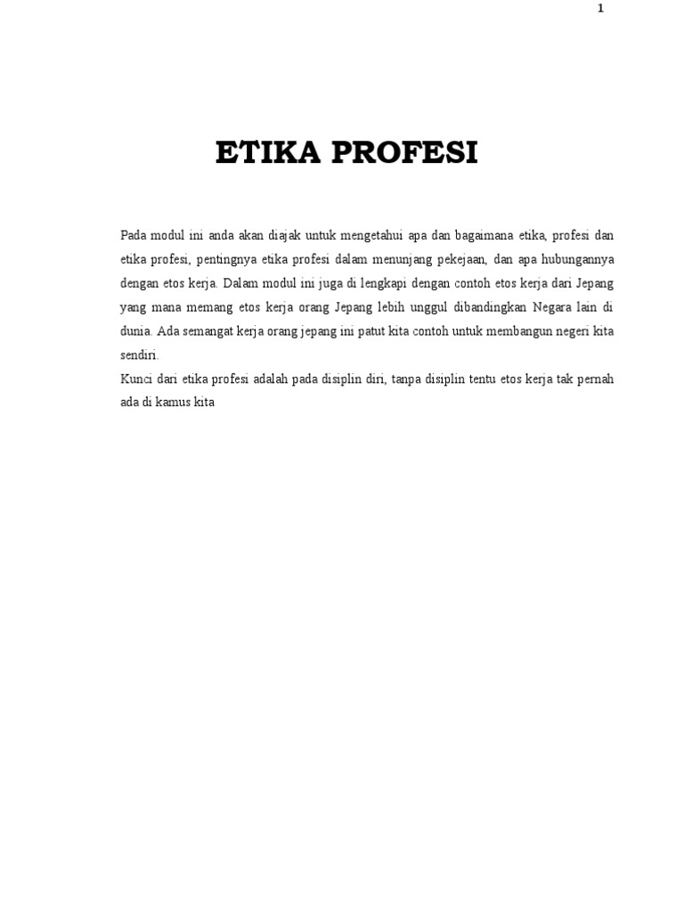 Etika Profesi | PDF