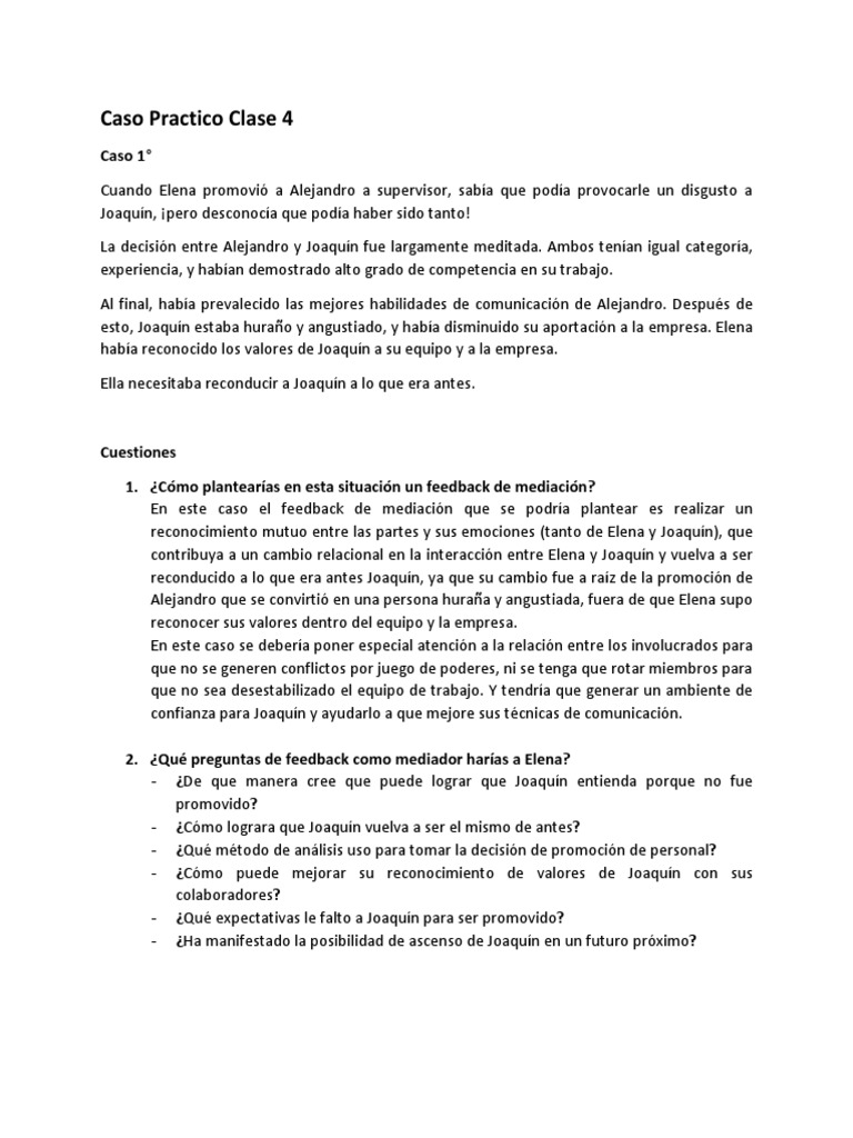Caso Practico Clase 4 | PDF | Cirugía | Sicología