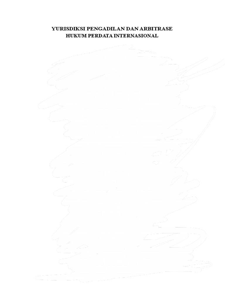 Yurisdiksi Pengadilan Dan Arbitrase | PDF