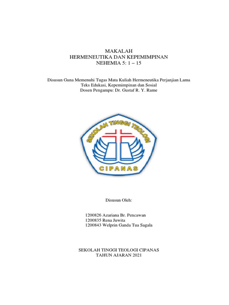 Kepemimpinan Nehemia dalam Krisis Israel | PDF