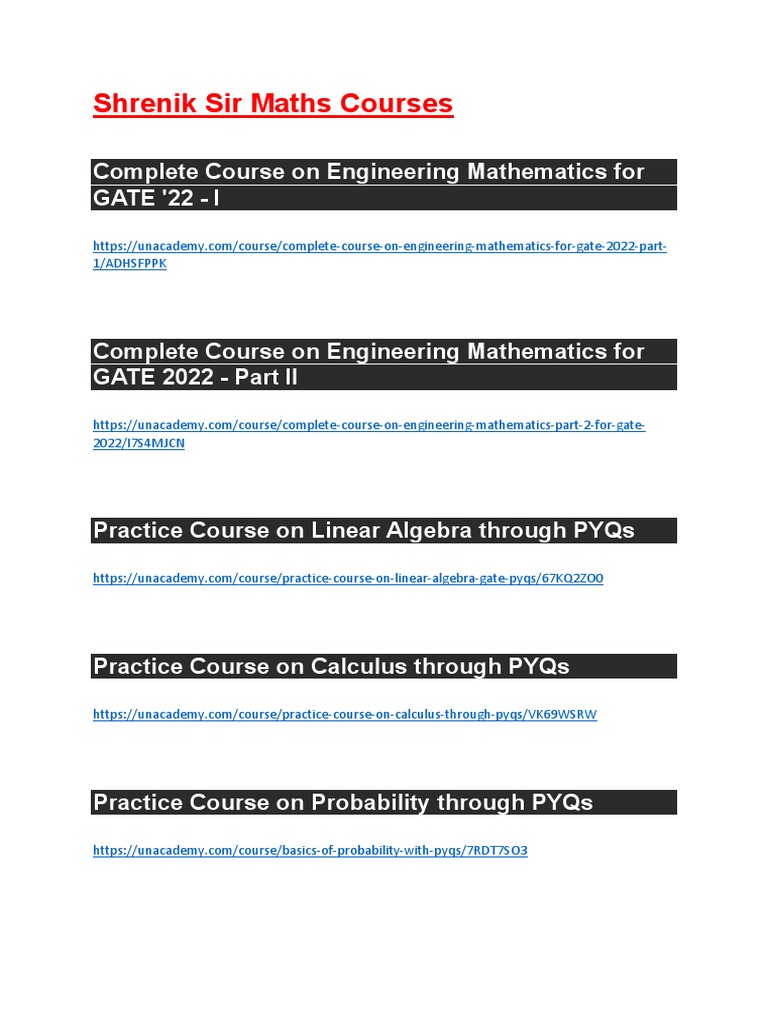 Shrenik Sir Maths & Apti Courses | PDF