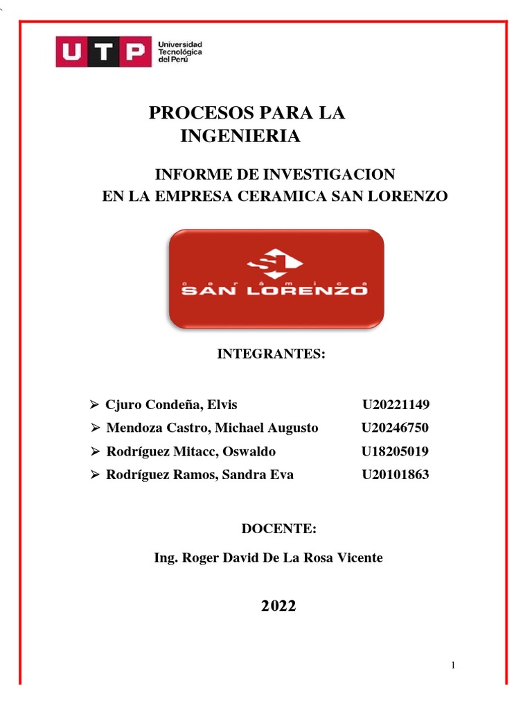 Trabajo Final Procesos para La Ingenieria. | PDF | Calidad (comercial) | Business