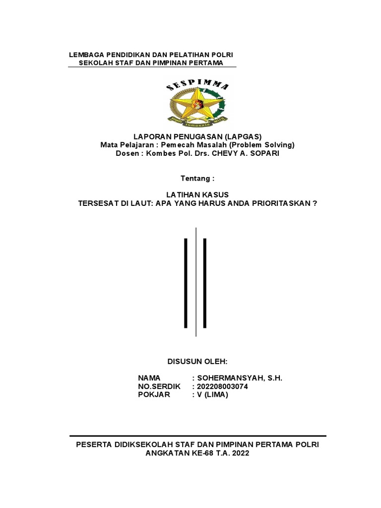 1.tugas Problem Solving | PDF