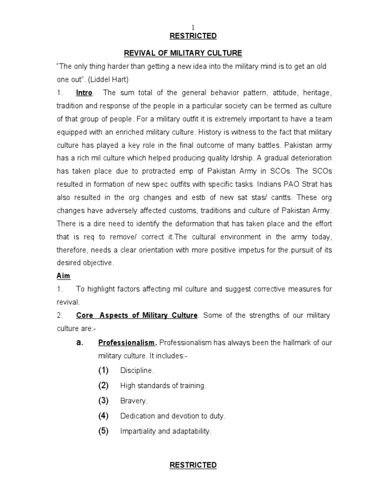 Revival of Mil Culture - Sid | PDF | International Security ...