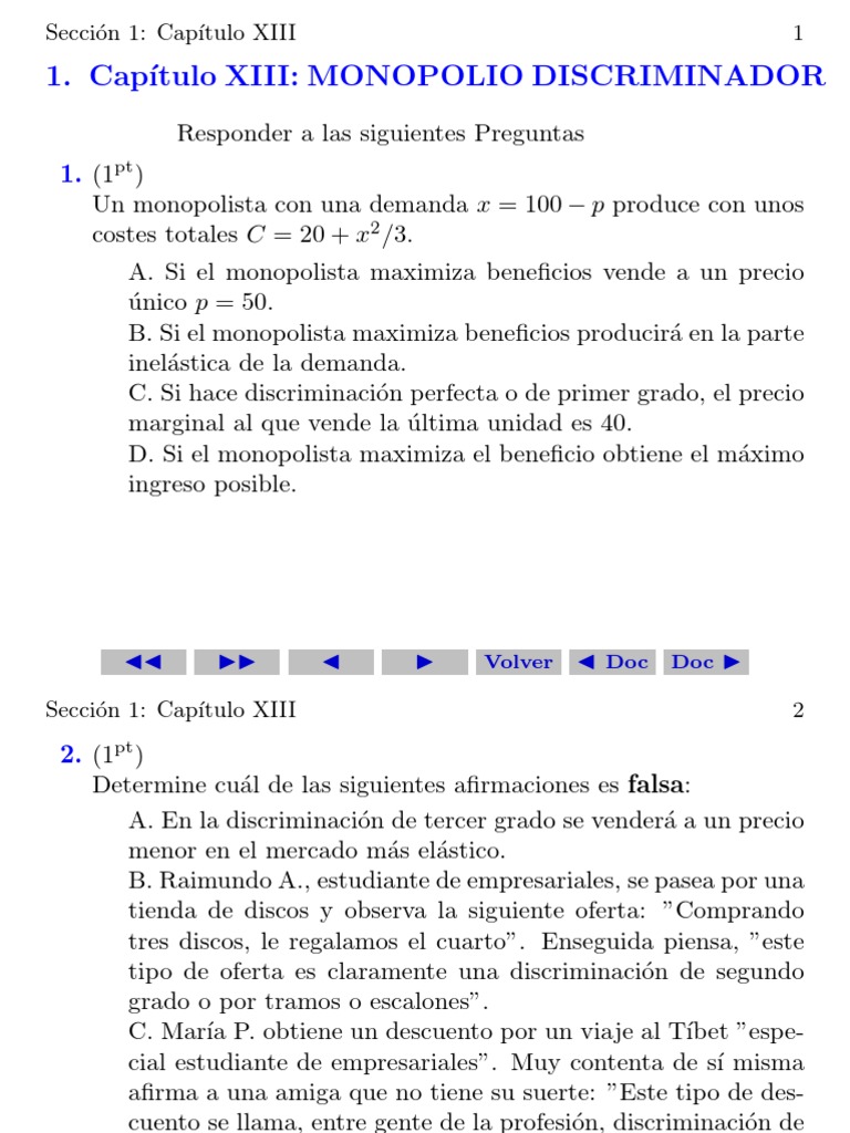 CHAP13 Monopolio Discriminador | PDF | Monopolio | Mercado (economía)