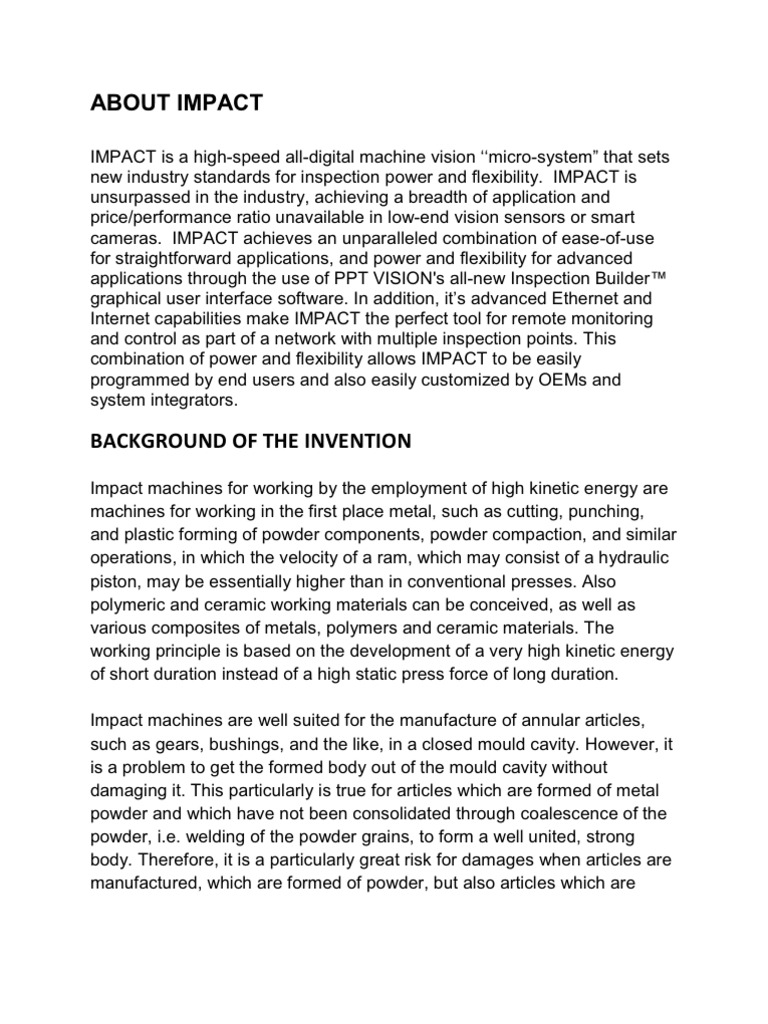 Impact Machine | PDF