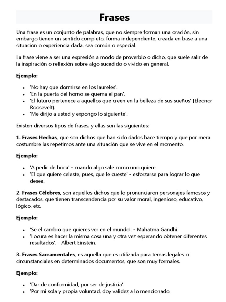 Frases | PDF