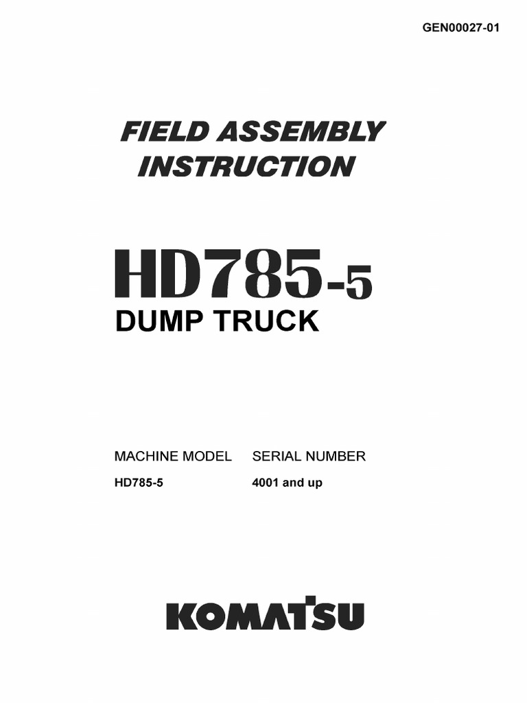 HD785-5 (JPN) | PDF | Axle | Crane (Machine)