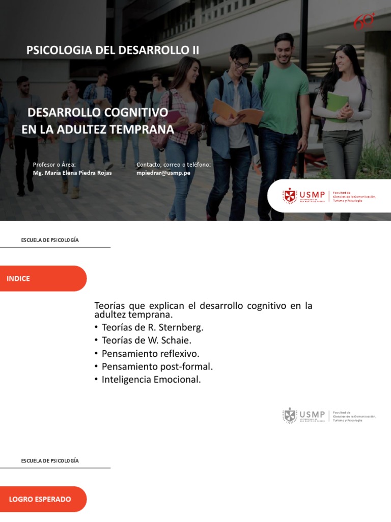 Semana 7 Clase 1 (B) Unidad II DES - COG - ADULTEZ - TEMPRANA | PDF | Inteligencia | Adultos