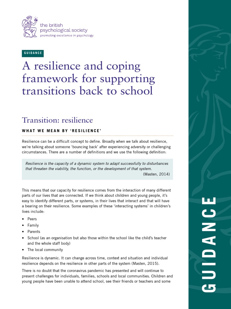 A Resilience and Coping Framework For Support 1594261526 | PDF ...