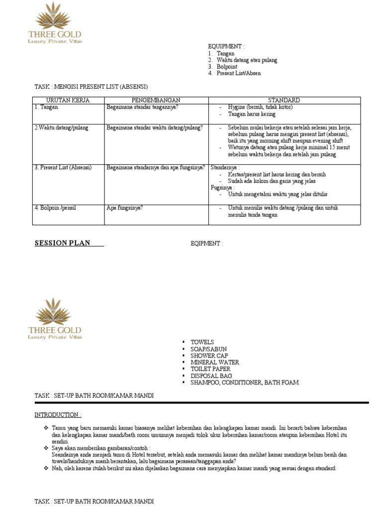 Hk. Task Break Down Three Gold Villas | PDF